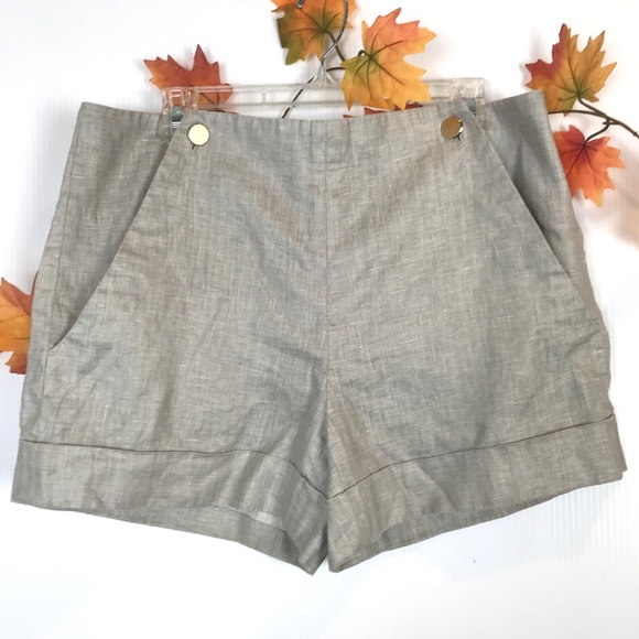 Robert Rodriguez | Shorts | Robert Rodriguez Linen Sailor Shorts Gold ...
